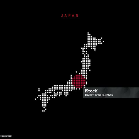 일본의 스퀘어 도트 패턴 맵 깃발 색이 있는 점선 픽셀 맵입니다 벡터 일러스트레이션 0명에 대한 스톡 벡터 아트 및 기타 이미지 0명 가벼운 검은색 Istock