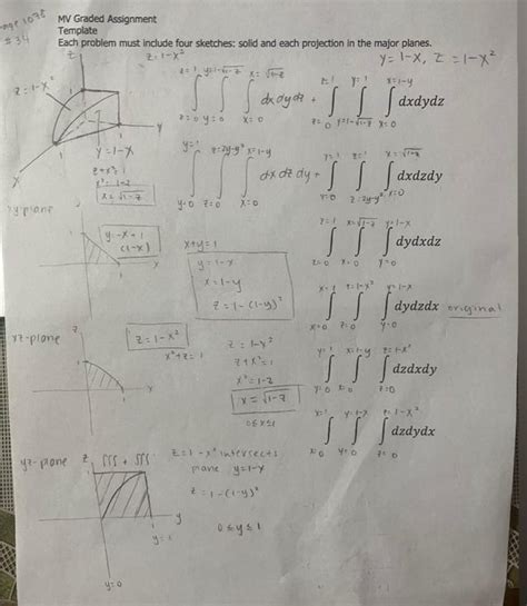 Multivariable Calculus Triple Integration Limit Setup Help Rcalculus