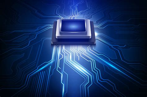 회로 기판 기술 배경 중앙 컴퓨터 프로세서 Cpu 개념 마더 보드 디지털 칩 반도체에 대한 스톡 벡터 아트 및 기타 이미지