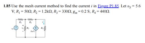 Solved Use The Mesh Current Method To Find The Current I In Chegg