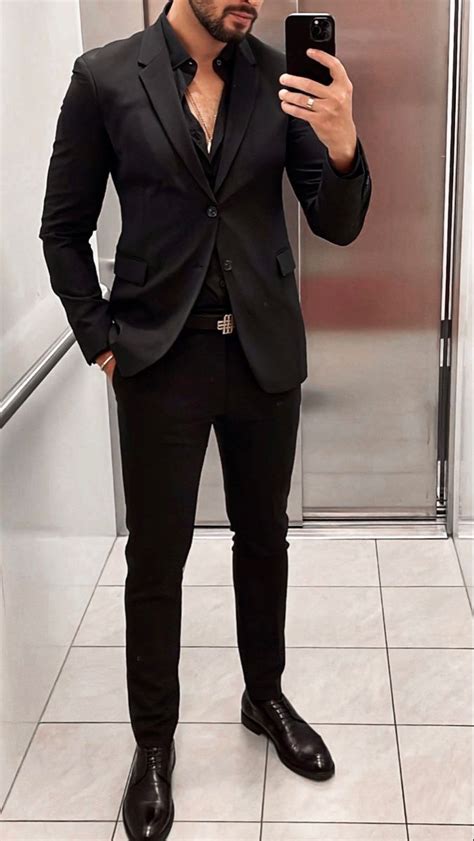 Elegance In Black Mens Classic Suits Collection Sleek And Stylish