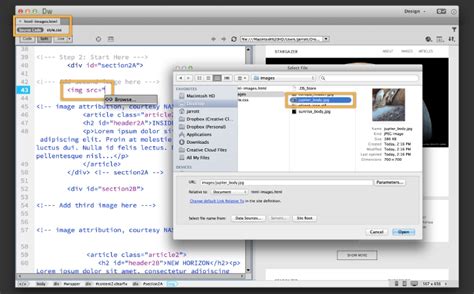 How To Work With Html Images Dreamweaver
