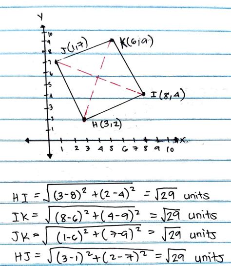 Solved Show All Work 1 Quadrilateral Hijk Has Vertices H3 2 I8