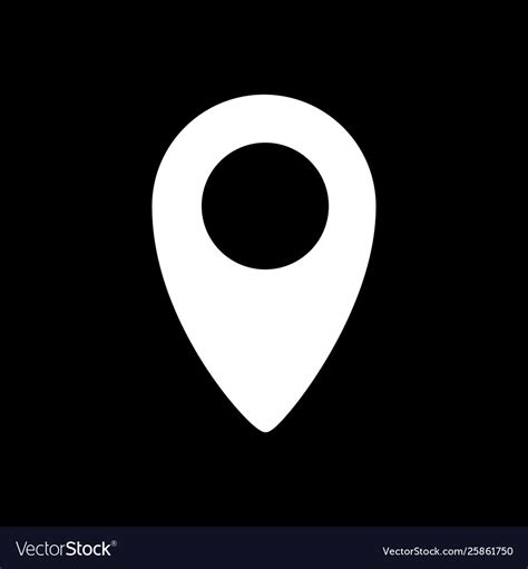 Navigation Gps Icon Full White Google Map Vector Image