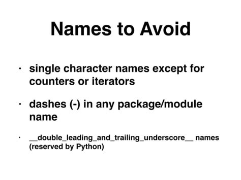 Python Style Guide Ppt