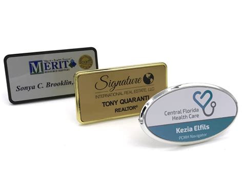 Corporate Name Badges Professional Employee Badges Made In Usa