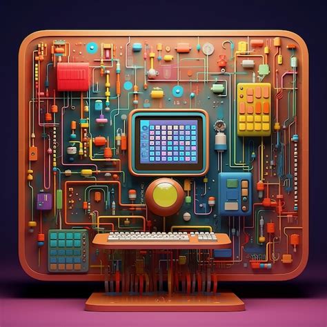 Premium AI Image Isometric Design Computerbased Concept