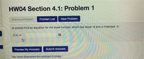 Solved Hw04 Section 41 Problem 1 Previous Problem Problem