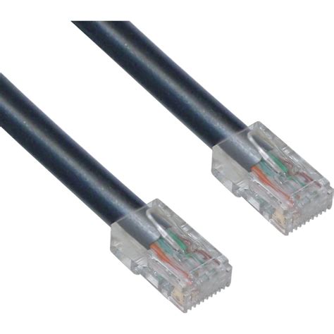 Cat6 Black Ethernet Patch Cable Bootless 7 Foot