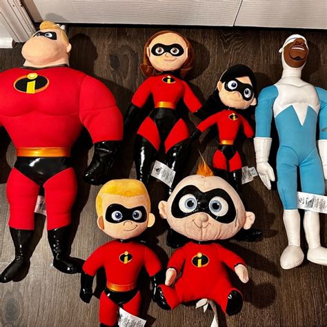 Disney Toys Disney Store The Incredibles Plush Lot Of 6 The