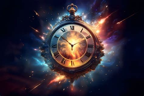 Exploding Clock In Space Stock Illustration Illustration Of Hurry