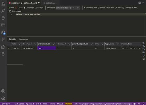 Query Hangs For Synapse Dedicated Pool · Issue 23400 · Microsoft