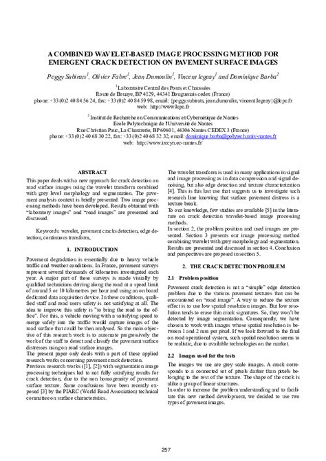 pdf a combined wavelet based image processing method for emergent