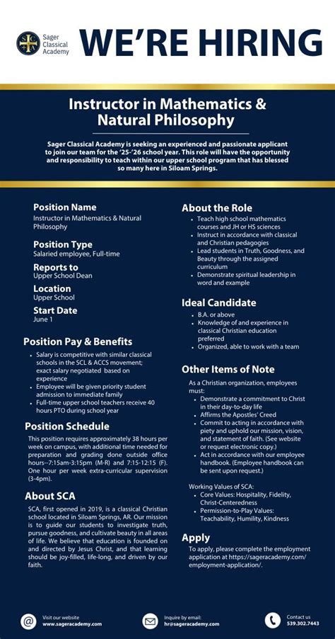 Classical Math And Science Teachers Come Work With Me Kyle Rapinchuk