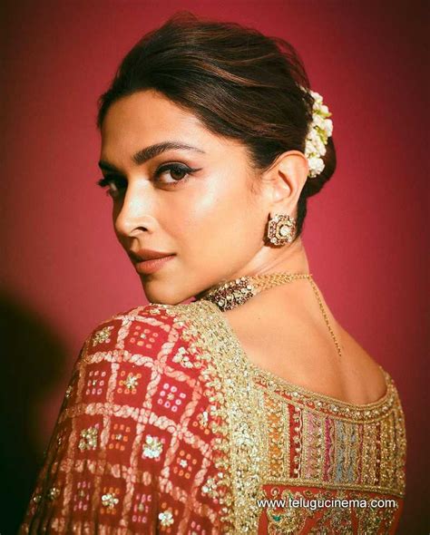 Deepika Padukone In A Red Saree At Anant Ambanis Pre Wedding Event