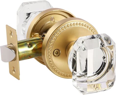 Sorwduerm Gold Door Knobs Glass Door Knob Brushed Gold Passage Door