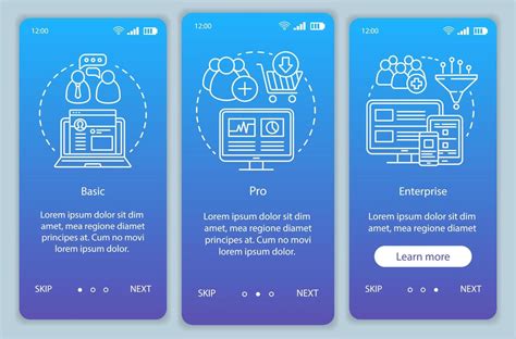Digital Marketing Tools Subscription Onboarding Mobile App Page Screen Vector Template