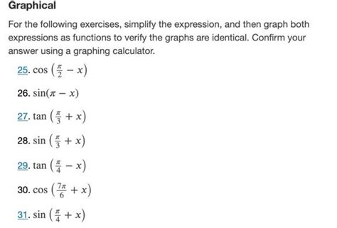 Solved For The Following Exercises Simplify The Expression Chegg