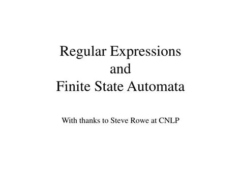 ppt regular expressions and finite state automata powerpoint presentation id 1759834