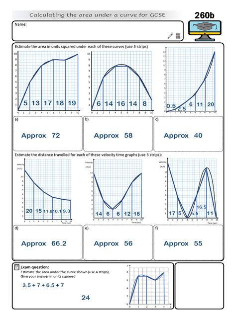 answers calculating the area under a curve for gcse 260b pdf