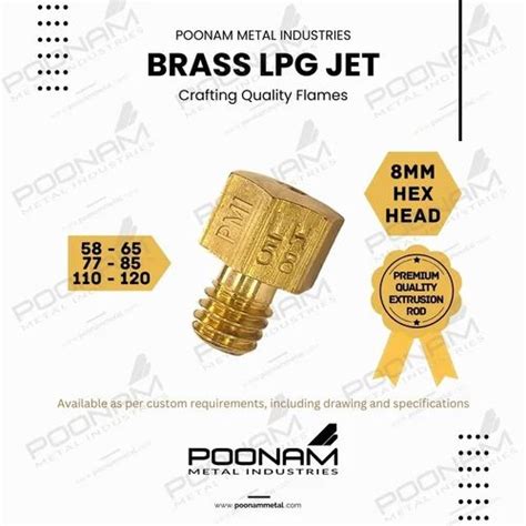 Golden Brass Jets Brass Lpg Jets Brass 1ba Jet Size 58 65 77 85 110 120 At ₹ 1piece
