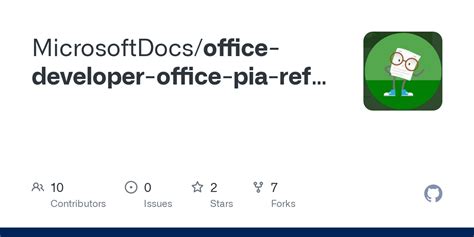 Github Microsoftdocsoffice Developer Office Pia Ref Dotnet