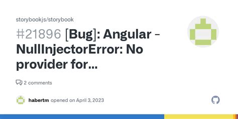 Bug Angular Nullinjectorerror No Provider For Injectiontoken