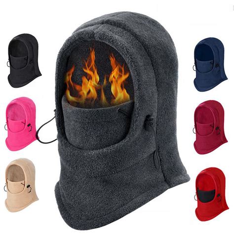 Winter Thermal Fleece Balaclava Scarf Ski Face Mask Neck Warmer Snood