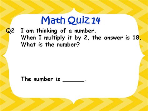 P2a Class Blog Math Quiz 14