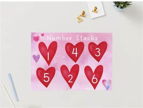 Number Stacks Valentines Teaching Resources