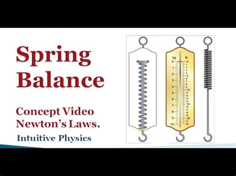 Spring Balance Concept Video Newtons Laws Iit Jee Neet
