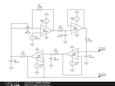 Bubba Oscillator Circuitlab