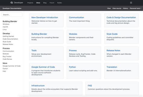 A New Developer Documentation Platform — Blender Developers Blog