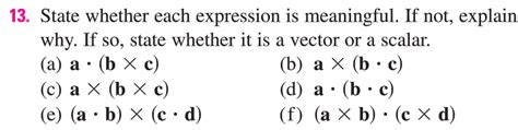 Solved 13 State Whether Each Expression Is Meaningful If Chegg Com