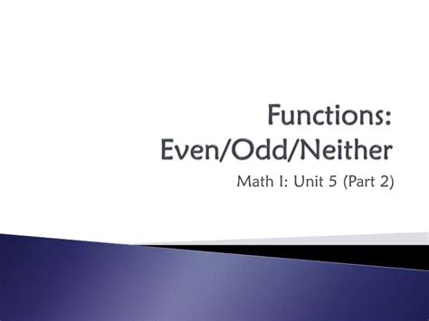 PPT Functions Even Odd Neither PowerPoint Presentation Free Download ID 4557480