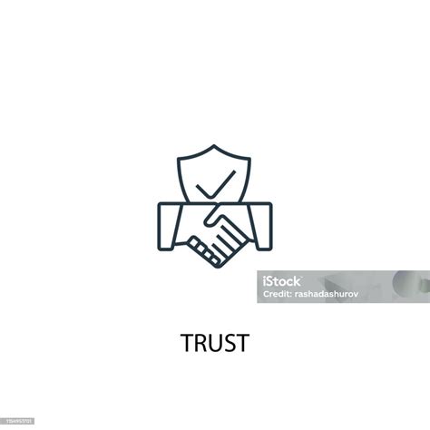 Trust Concept Line Icon Simple Element Illustration Trust Concept