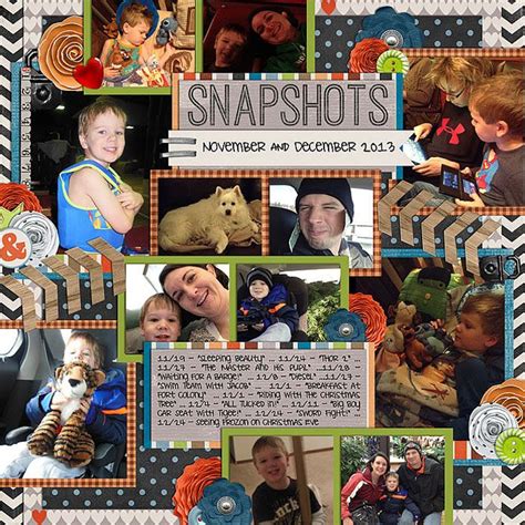 Collage Scrapbook Layouts Capadia Designs Scrapbook Pages
