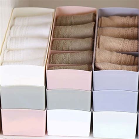 Badu Bg 5grids Домашно настолно бельо Чорапи Кутия за съхранение Подреждащ се гардероб