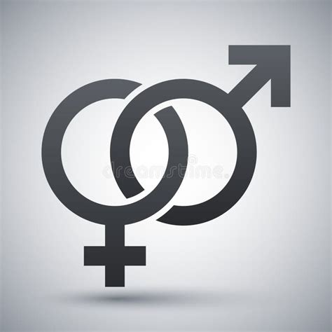 Símbolos De Sexo Masculino Y Femenino Vectoriales Ilustración Del