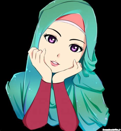 عکس دختر کوچولو با حجاب کارتونی