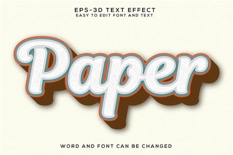 Premium Vector Paper 3d Text Effect