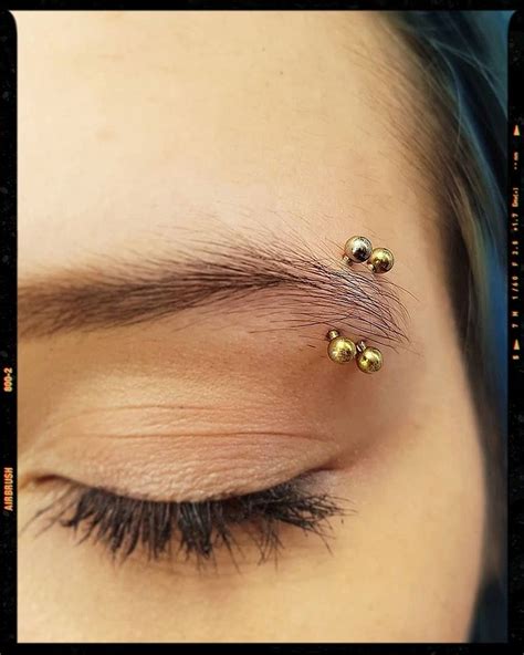 Double Eyebrow Piercing Eyebrow Piercing Face Piercings Body Piercings