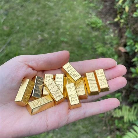 Miniature Gold Bar 1 6th Scale Dollhouse 1 Piece Gold Bricks Dolls