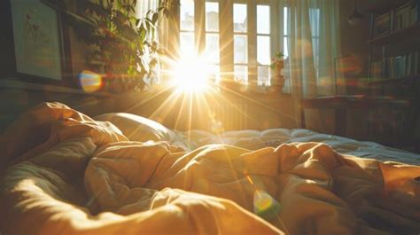 Premium Photo Person Laying In Bed With Sun Shining Through Window