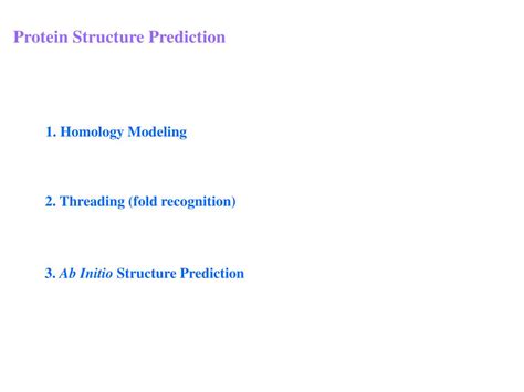 Ppt Protein Structure Prediction And Analysis Powerpoint Presentation