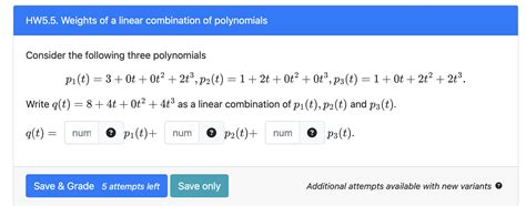 Solved Consider the following three polynomials | Chegg.com