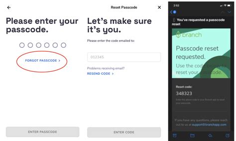 How Do I Reset My Passcode Branch Help Center