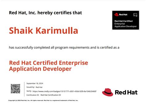 Redhat Enterprisedevelopment Javaee Openshift Certified Karimulla Shaik