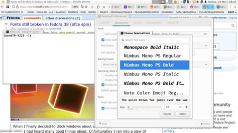 Fonts Still Broken In Fedora 38 Xfce Spin Rxfce