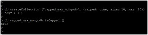 Mongodb Capped Collections Functions Of Mongodb Capped Collections